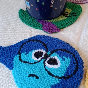 Inside Out Emotions Punch Needle Coasters: Pixar Fan Gift - Etsy