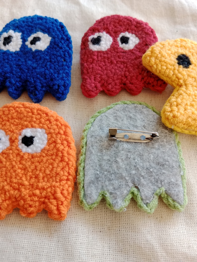 Pac Man Punch Needle Pin, Pac Man Bag Accessories,christmas Gifts - Etsy