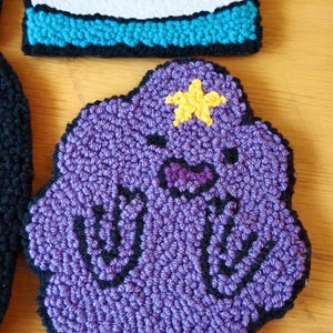 Adventure Time Punch Needle Coaster Set: Handmade Cartoon Mug Rugs - Etsy