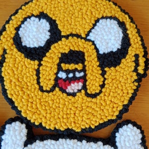 Adventure Time Punch Needle Coaster Set: Handmade Cartoon Mug Rugs - Etsy