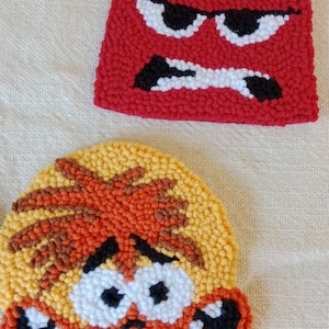 Inside Out Emotions Punch Needle Coasters: Pixar Fan Gift - Etsy