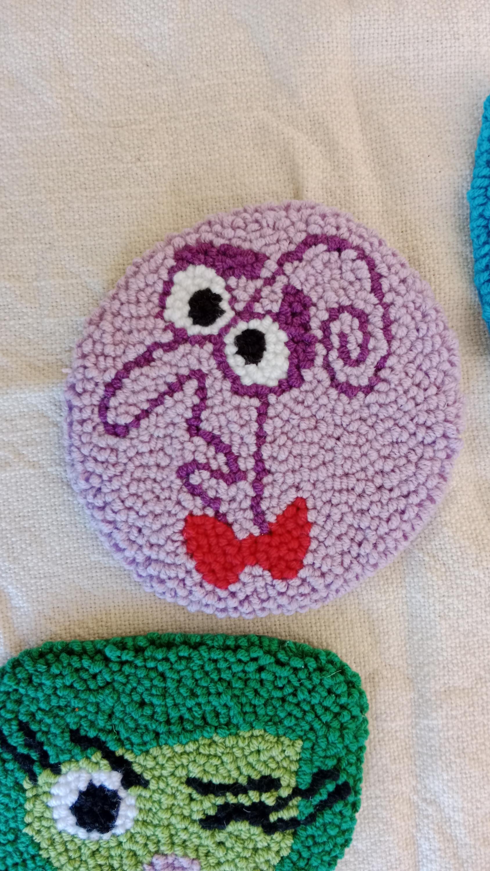 Inside Out Emotions Punch Needle Coasters: Pixar Fan Gift - Etsy
