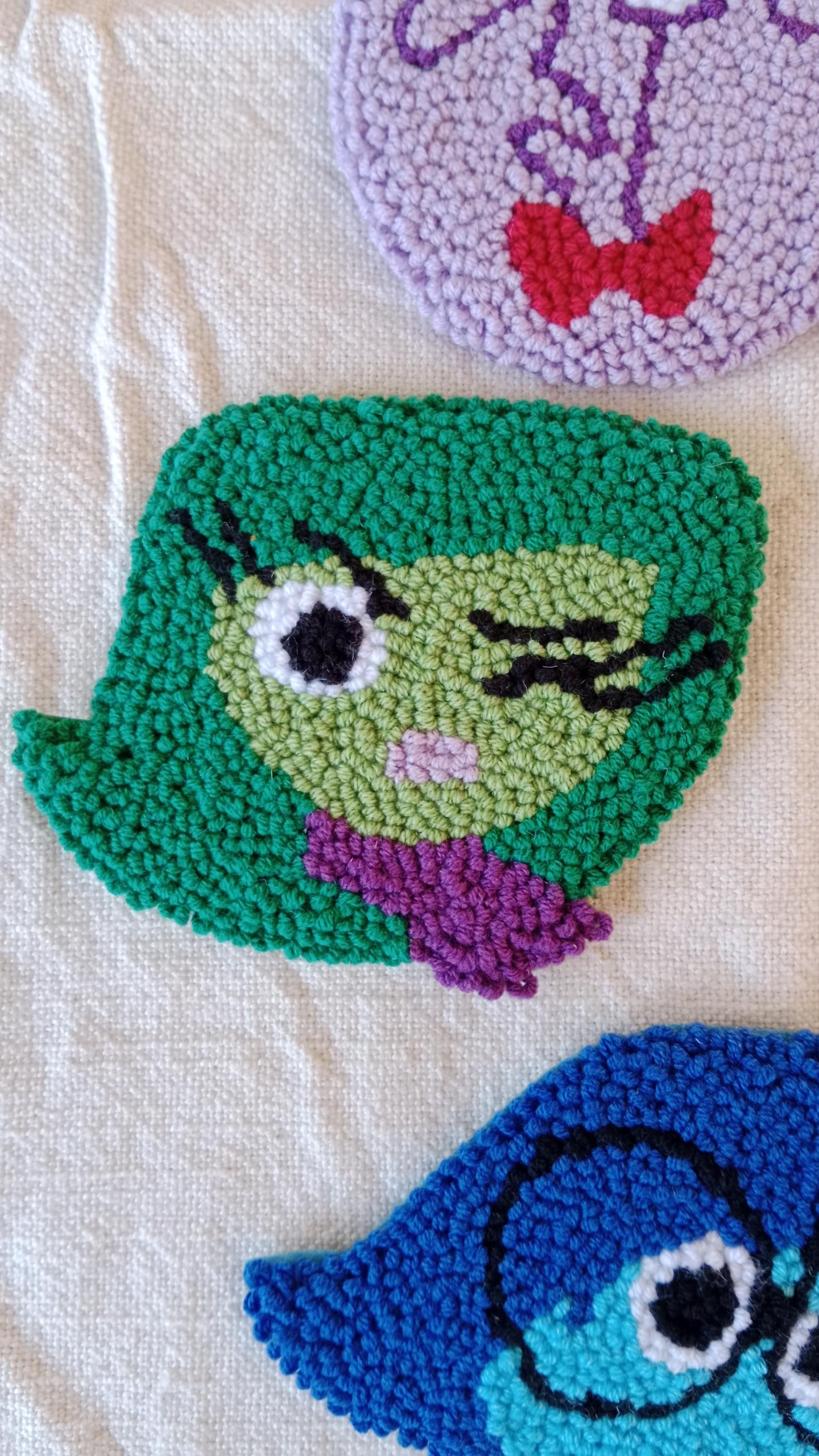 Inside Out Emotions Punch Needle Coasters: Pixar Fan Gift - Etsy