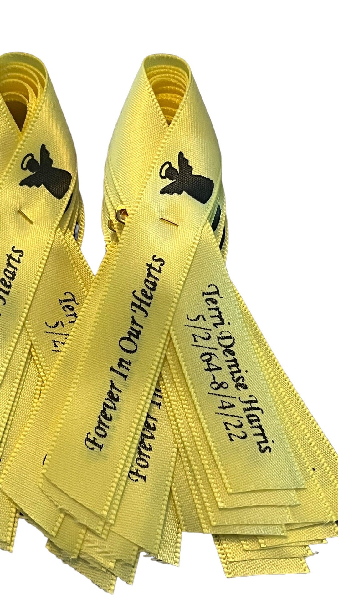 Sets of 30 Already Pinned Memorial Ribbons Embrace and Empower ...