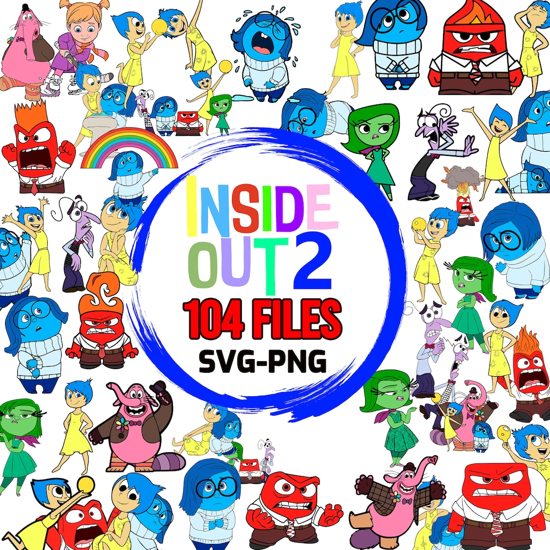 Inside Out 2 PNG, Inside Out 2 Clipart Bundle, Inside Out 2 Digital ...