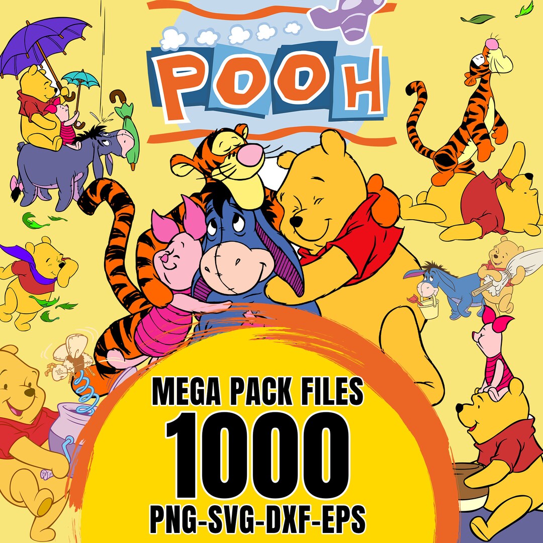 Winnie the Pooh PNG Clipart Bundle, Winnie the Pooh Png, Winnie the ...