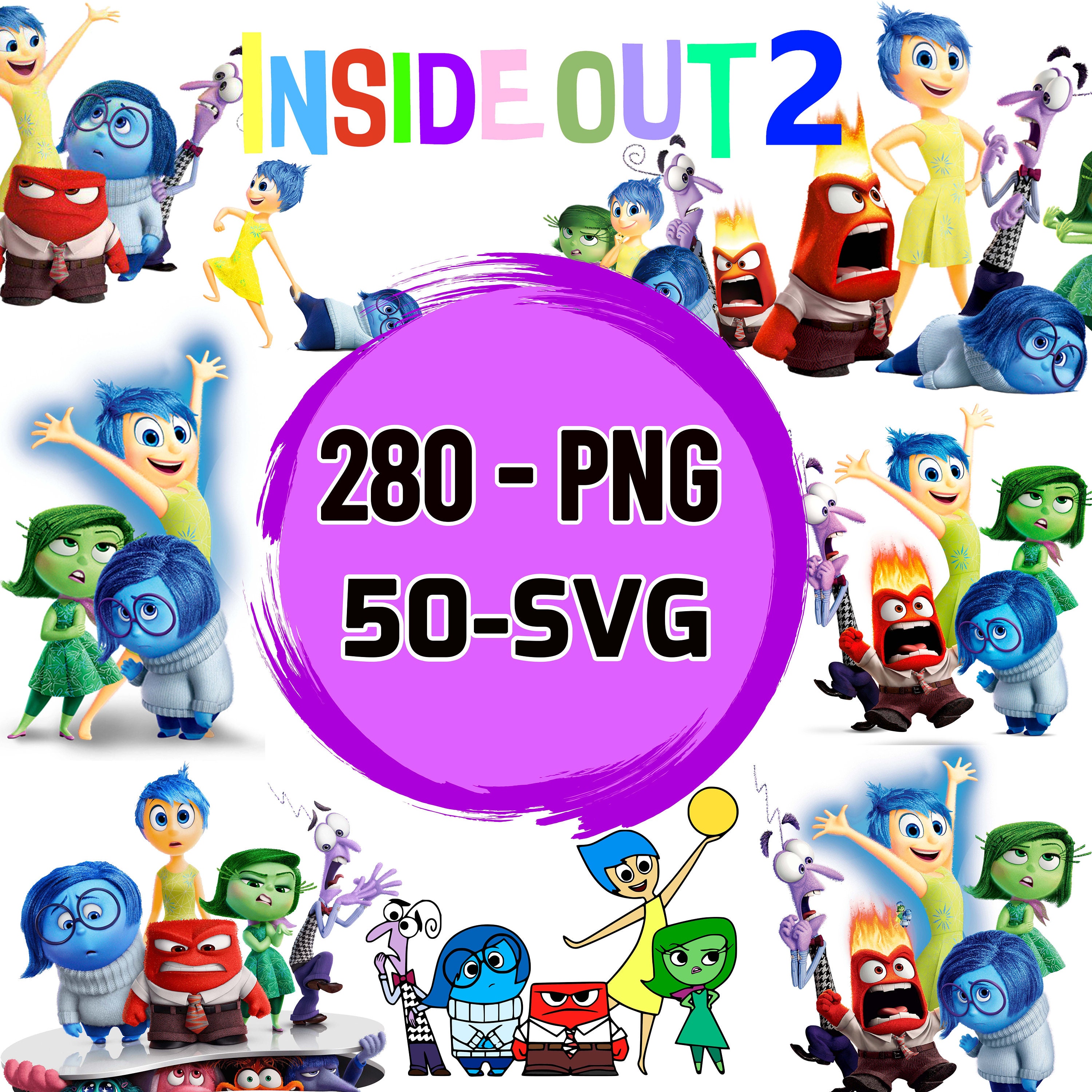 Inside Out 2 PNG, Inside Out 2 Clipart Bundle Svg, Inside Out 2 ...