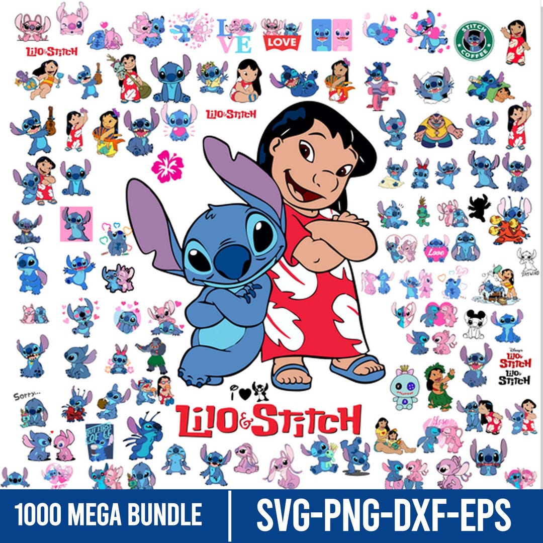 Stitch PNG, Lilo and Stitch SVG Files, Cricut and Silhouette Cuttable ...