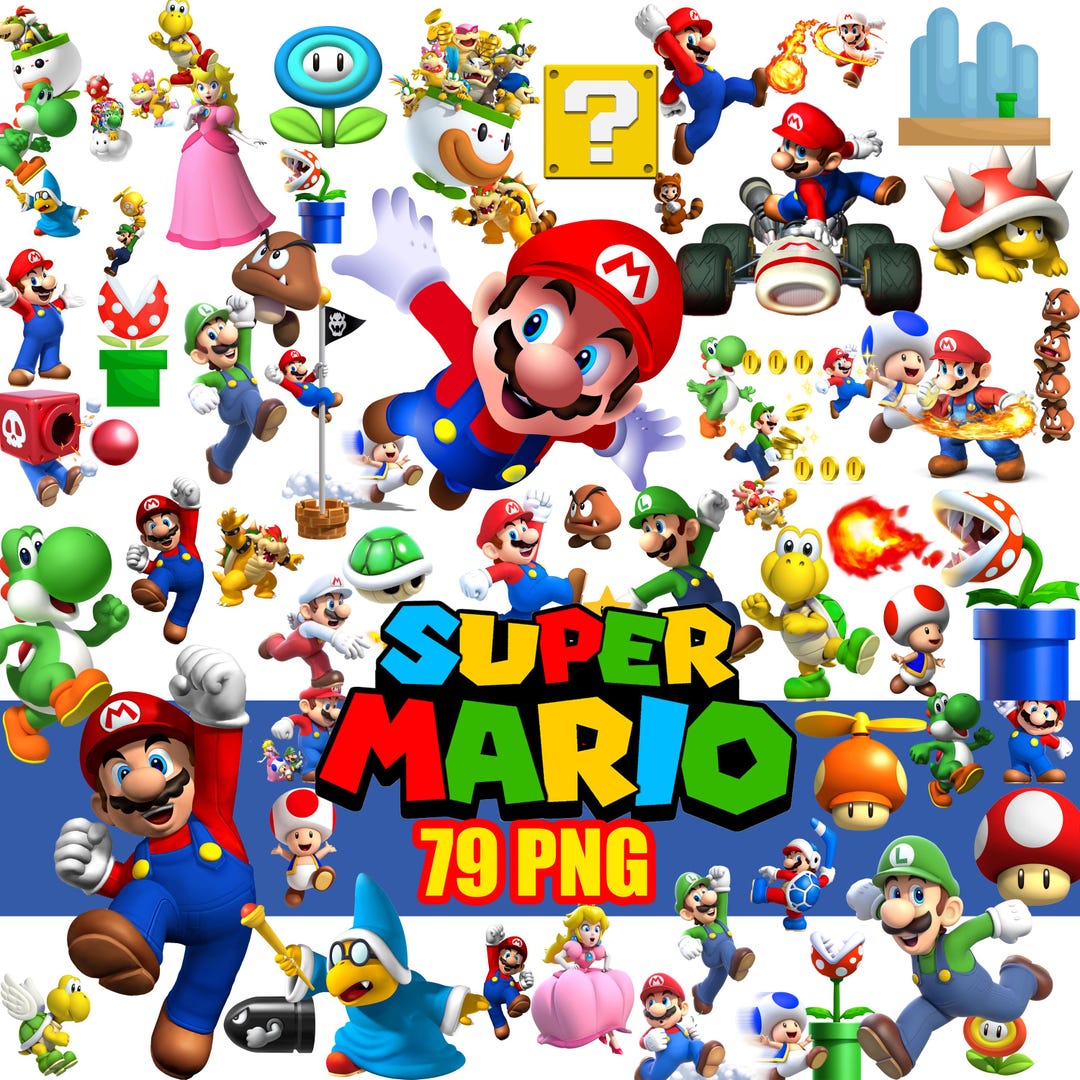 Super Mario Clipart Png, Super Mario Layerd Png, Super Mario Alphabet ...