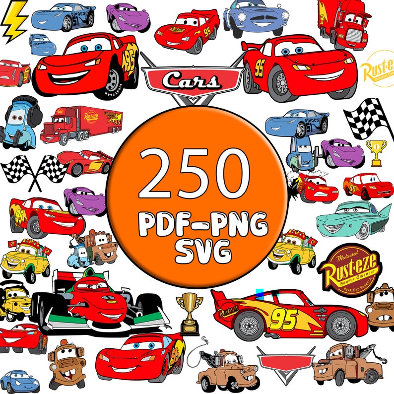 Cars Digital Paper Png, Cars PNG Clipart, Lightning Mcqueen PNG ...