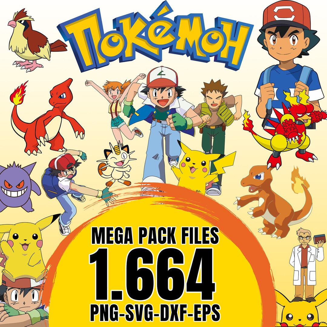 Pokemon SVG , Pokemon Font Svg, Pikachu Archivos SVG para Cricut y ...