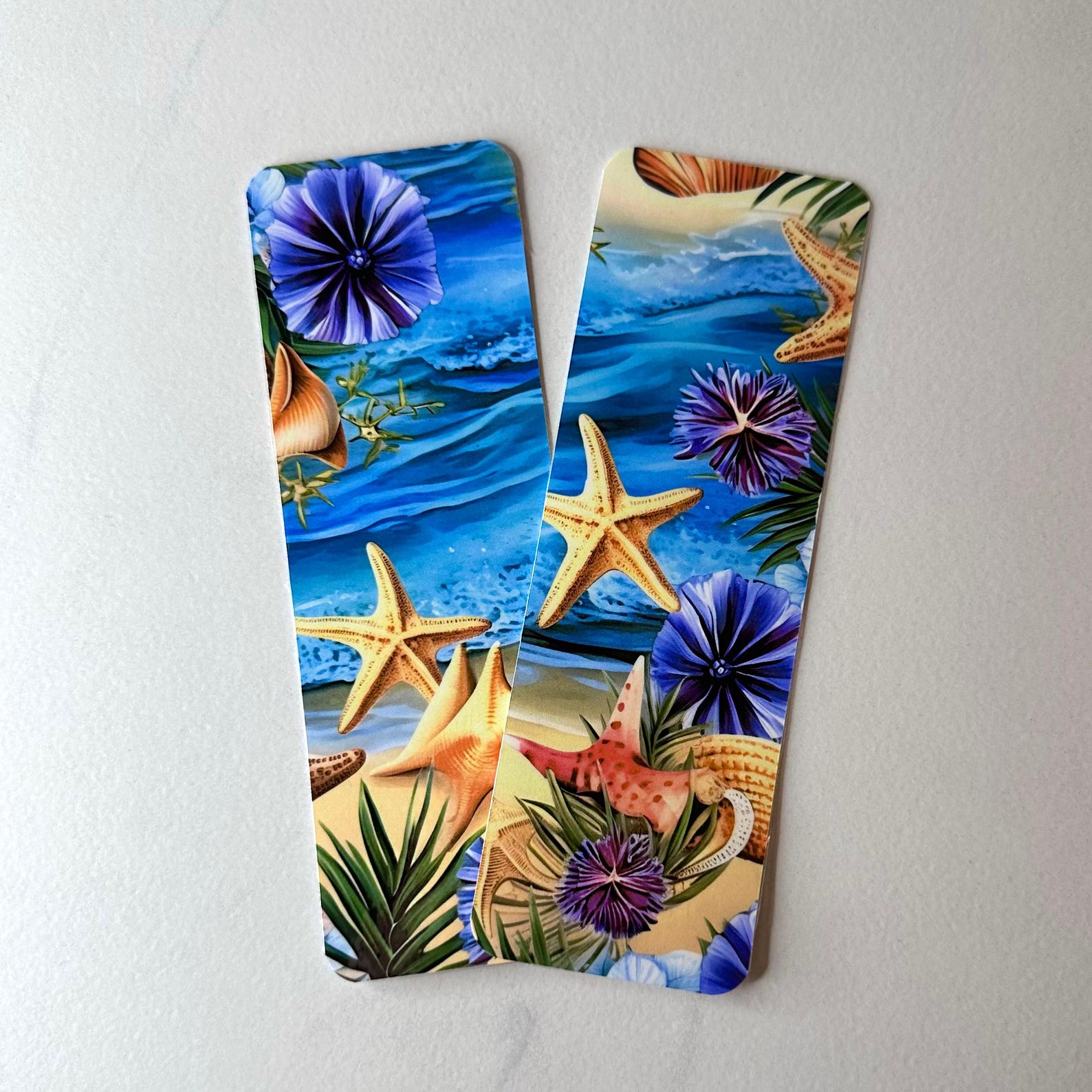 Ocean Beach Bookmark Starfish Shell Coastal Design Book Lover Gift ...