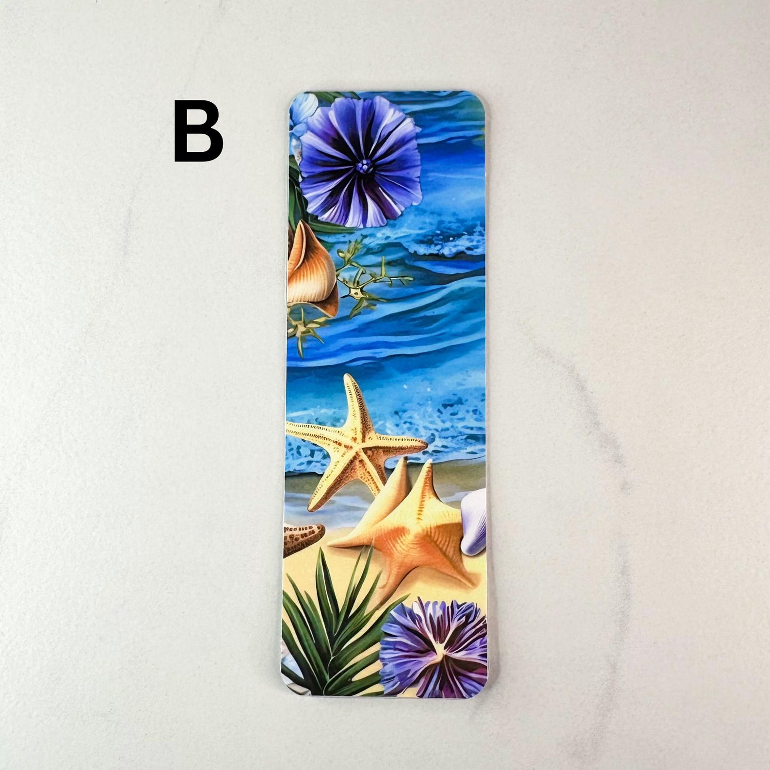 Ocean Beach Bookmark Starfish Shell Coastal Design Book Lover Gift ...
