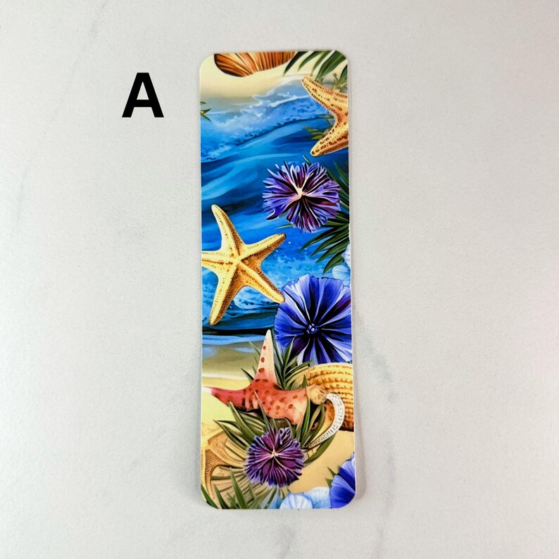 Ocean Beach Bookmark Starfish Shell Coastal Design Book Lover Gift ...
