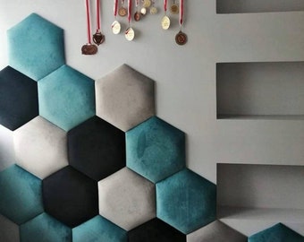 SET 24, 21, 16, 13 or 6 Panels Headboard Soft Panels upholstered Soft ...