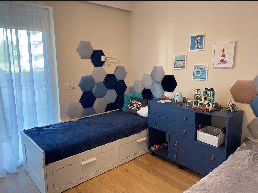 ANY COLOUR Upholstered Soft Bumper Wall Panels soft Wall Padding Padded ...