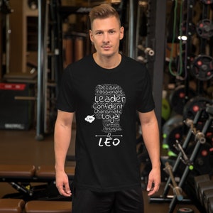 Leo Word Cloud T-shirt Radiant and Charismatic Zodiac Tee Leo Word Art ...