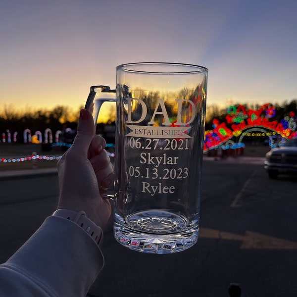 Dad Beer Glass - Etsy