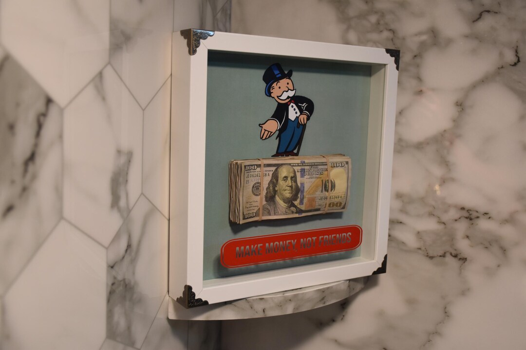 Monopoly Money Art 3D Realistic Cash Pop Art Canvas, Mancave Decor ...