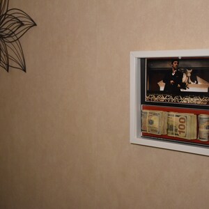 Scarface Cash Shadow Box Custom Al Pacino Wall Art, Tony Montana ...
