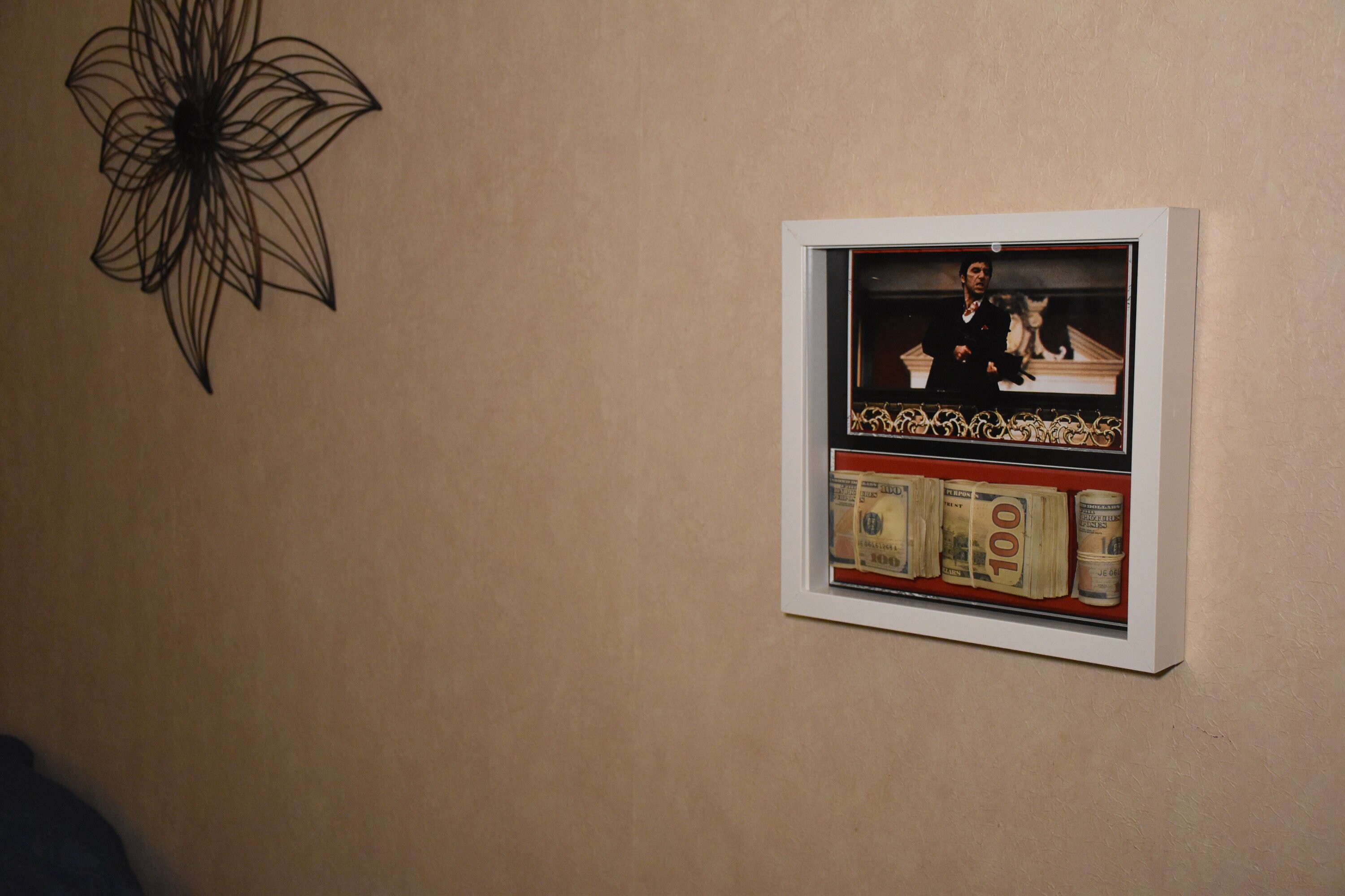 Scarface Cash Shadow Box Custom Al Pacino Wall Art, Tony Montana ...
