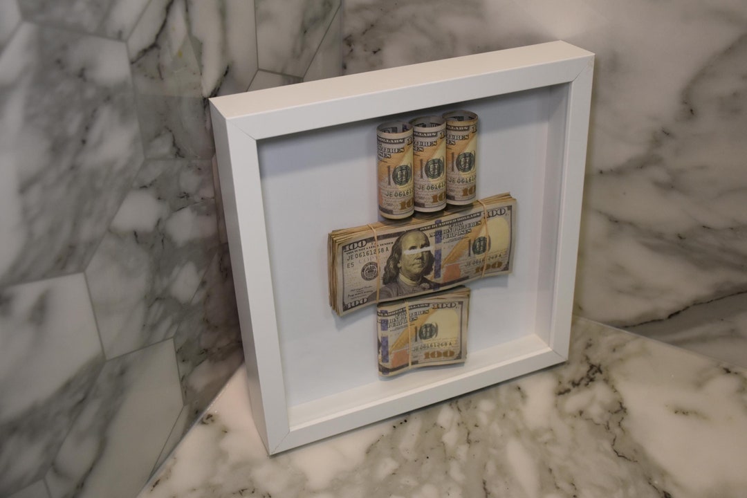Triple Stack 3D Money Art, Motivational Inspiring Aged Prop Money Wall ...