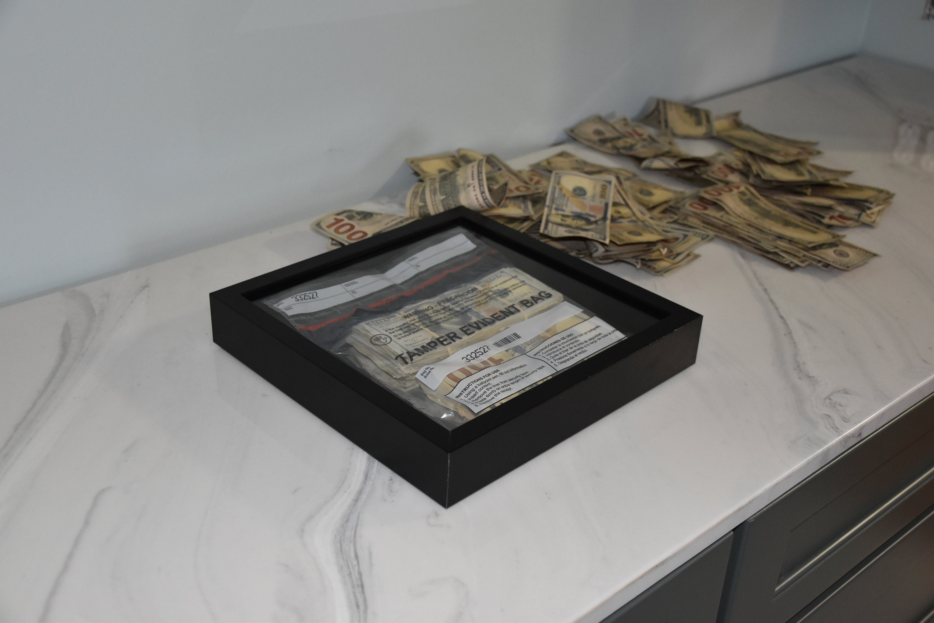 Evidence Bag of Aged Money Wall Art Motivational Fun Gift Wall Art 3D ...