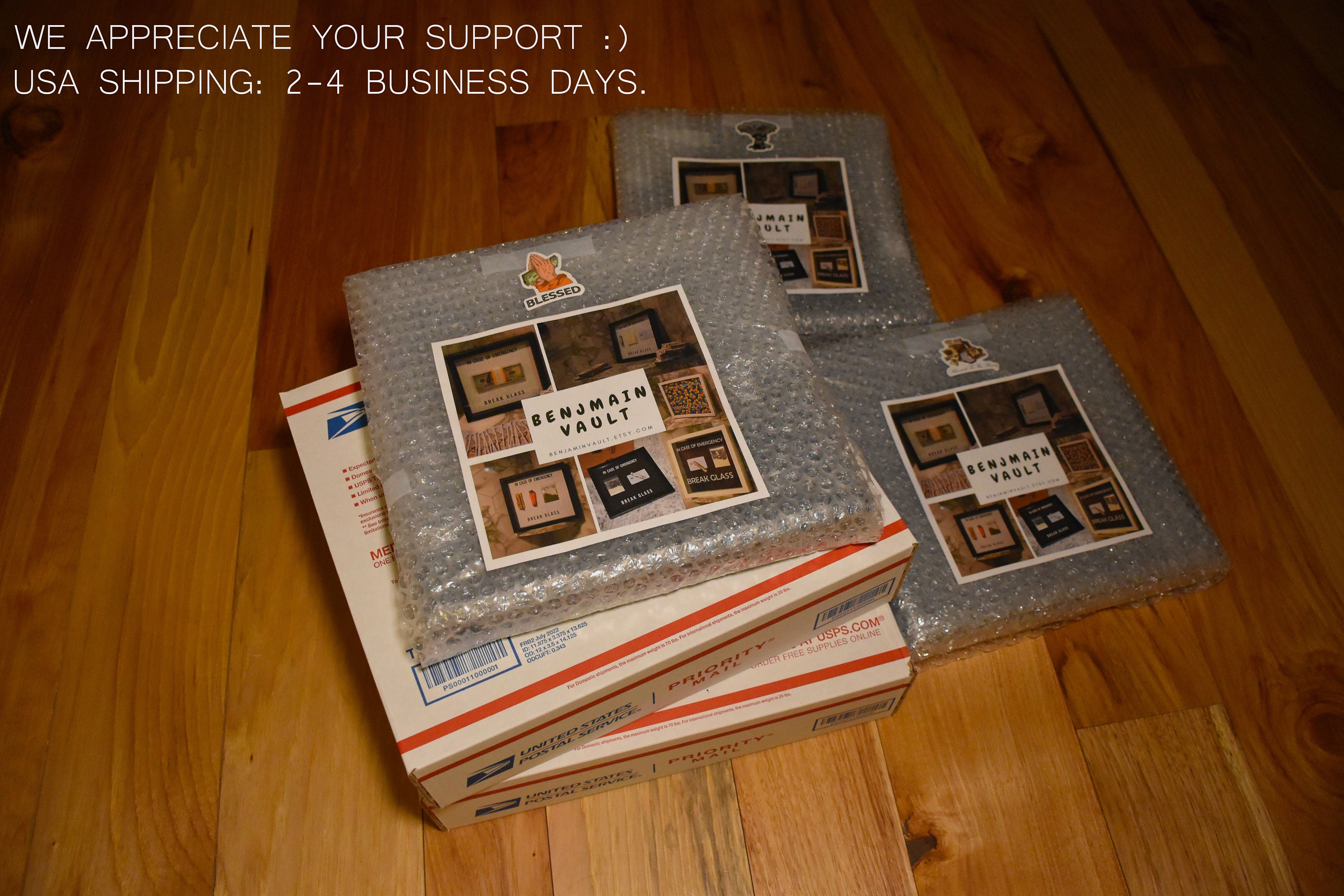 Folded Money Shadow Box Wall Art Ultra Realistic 3D Money Canvas ...