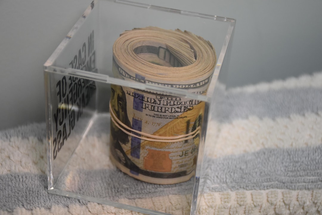 Money Roll Display Cash Desk Decor, Handmade Office Desk Decor, Gift ...