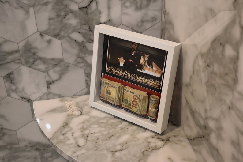 Scarface Cash Shadow Box Custom Al Pacino Wall Art, Tony Montana ...