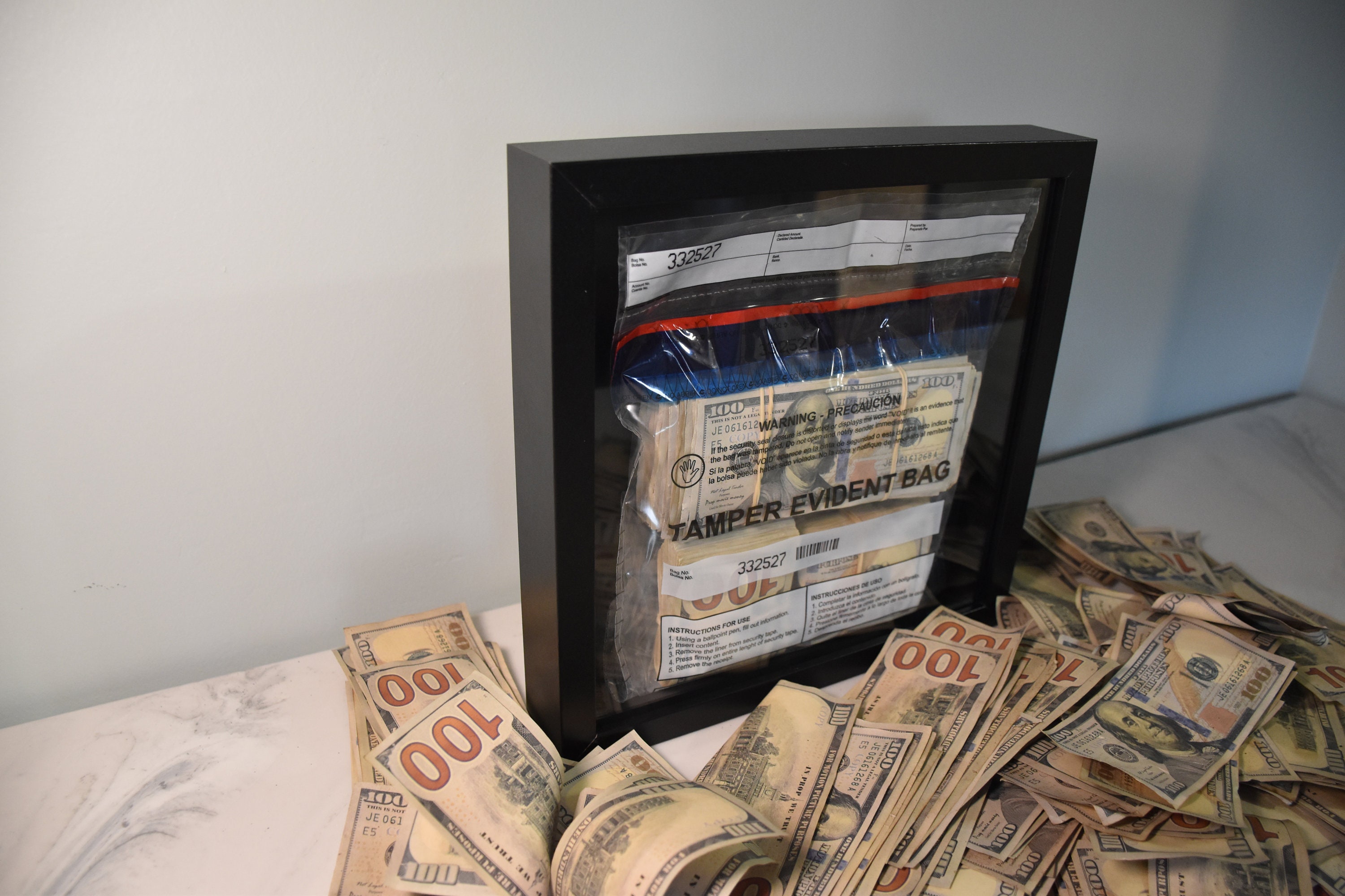 Evidence Bag of Aged Money Wall Art Motivational Fun Gift Wall Art 3D ...