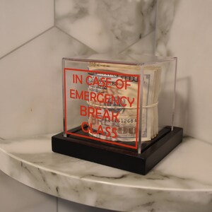 Ultra Realistic Money Roll Display in Case of Emergency Break Glass ...