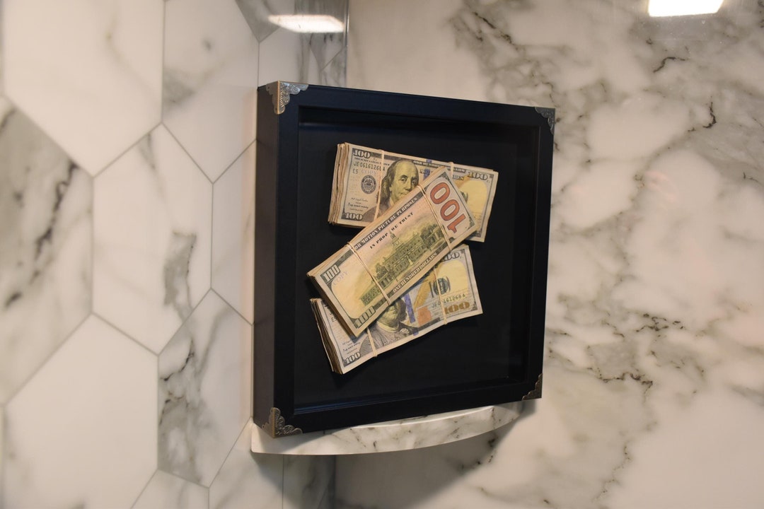 Money Stacks 3D Canvas Money Art, Motivational Bedroom Wall Art, Office ...