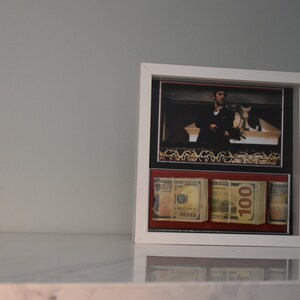 Scarface Cash Shadow Box Custom Al Pacino Wall Art, Tony Montana ...