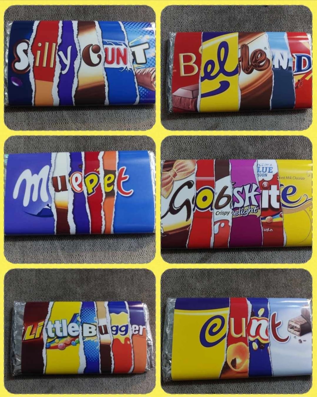 Rude and Funny Chocolate Bar Wrapper - Etsy UK