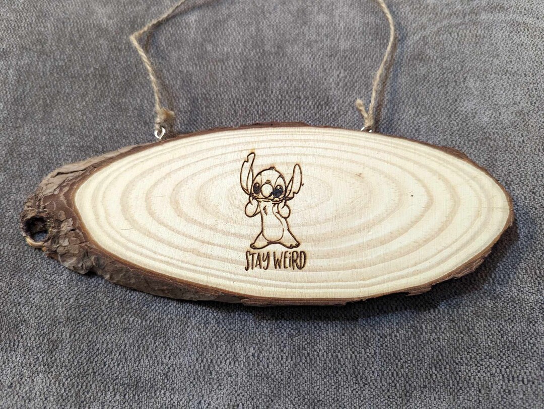 Stitch Themed Stay Weird Engraved Door / Wall Plaque - Etsy