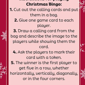 Printable Christmas Bingo Game, Christmas Games, Christmas Bingo ...