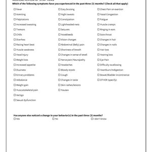 Mental Health Evaluation Form - Etsy