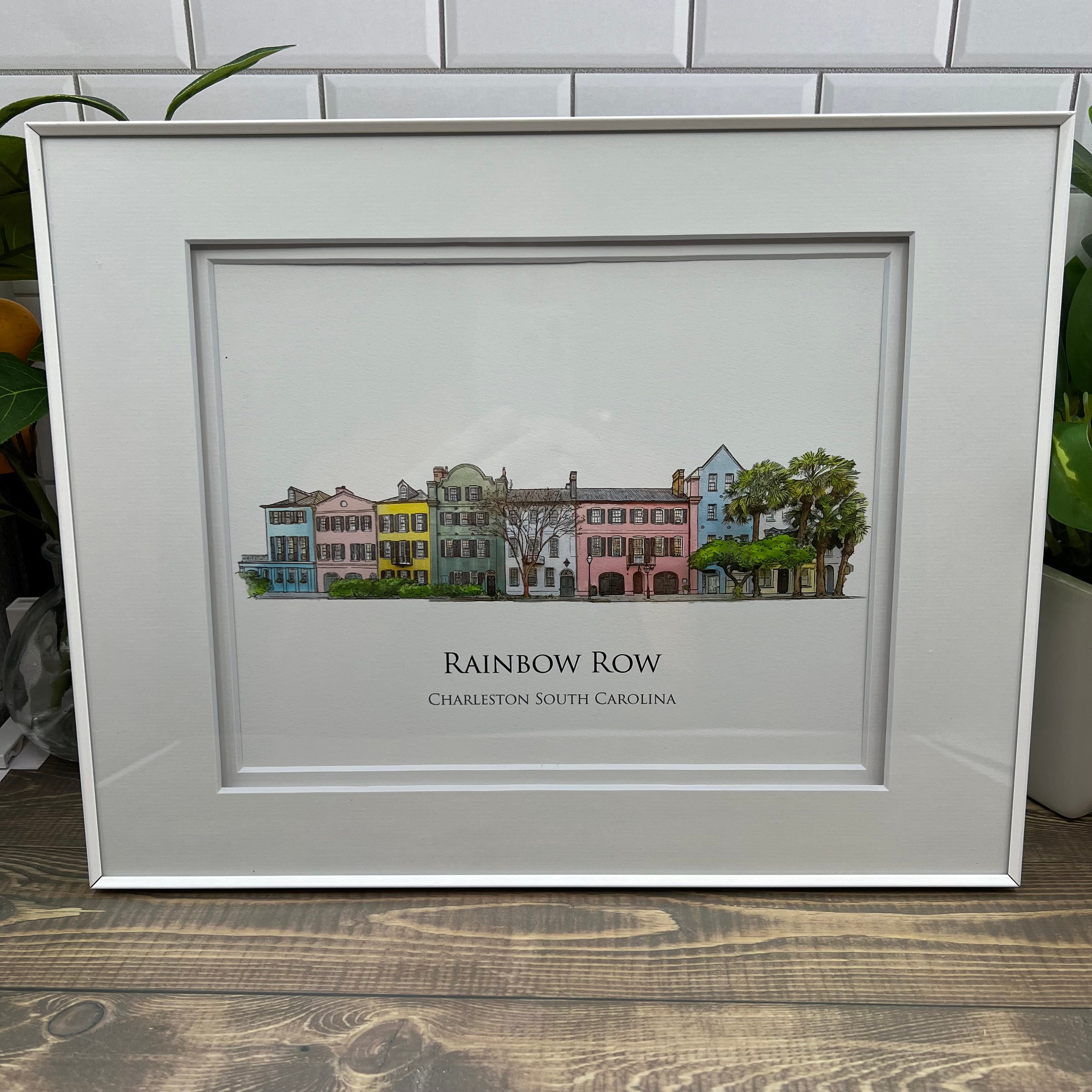 Rainbow Row Charleston South Carolina Watercolor Painting Giclée Fine ...