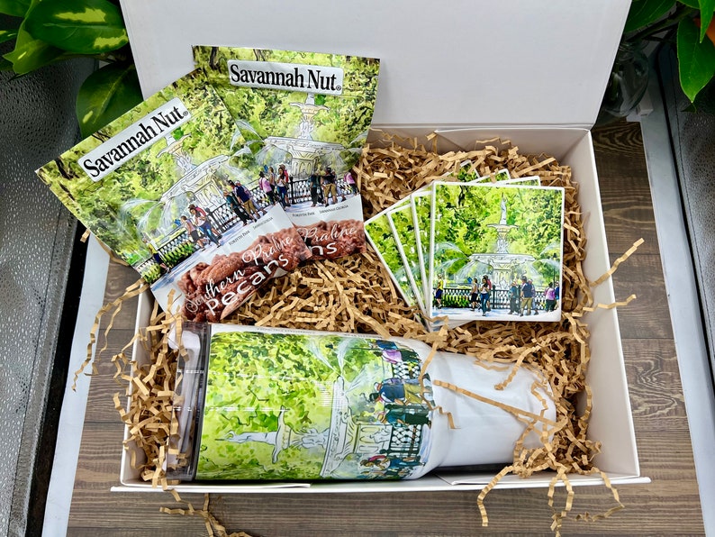 Savannah Nut Gift Box #1 Featuring Our Original Watercolor Painting of ...