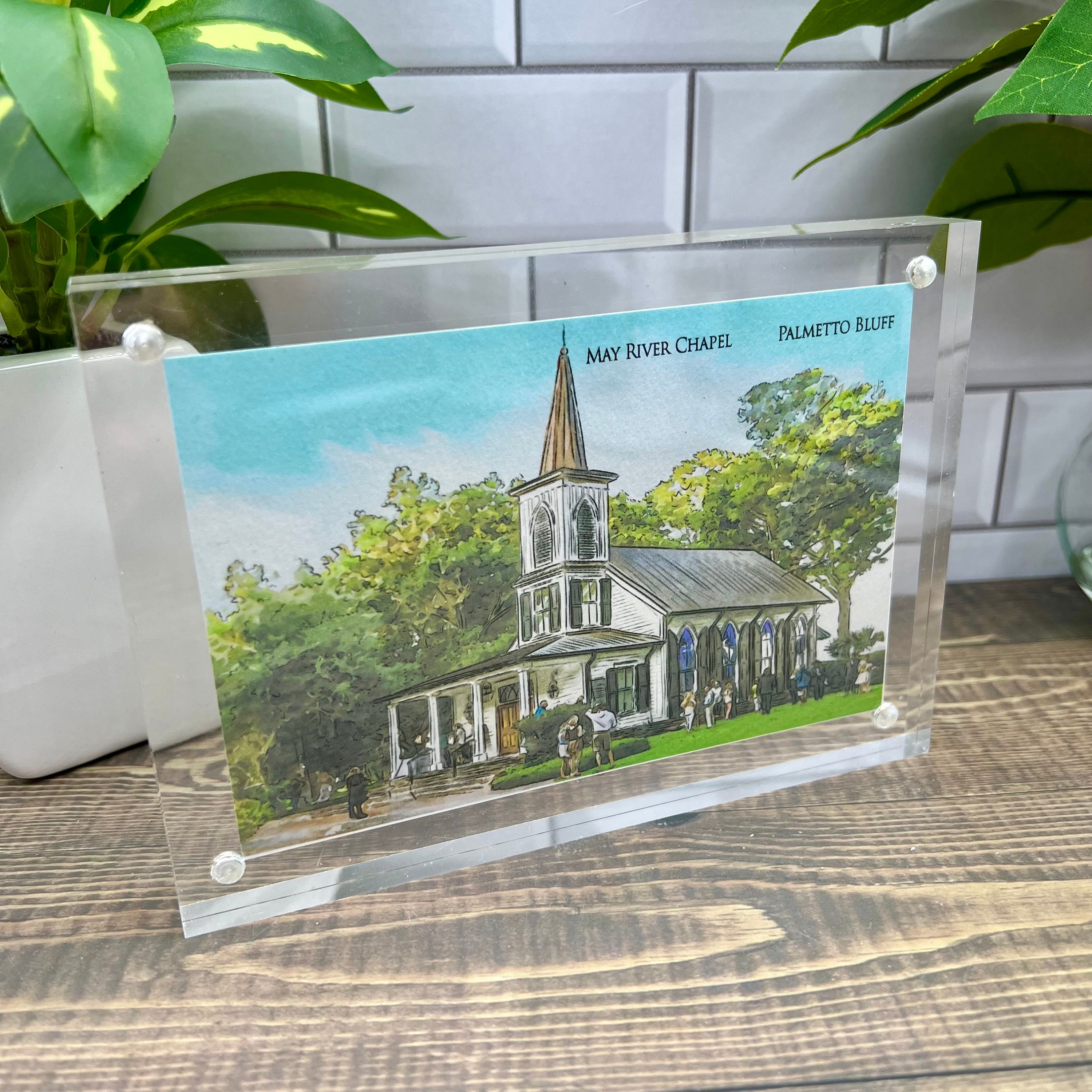 Palmetto Bluff Montage Chapel in Bluffton South Carolina Watercolor ...