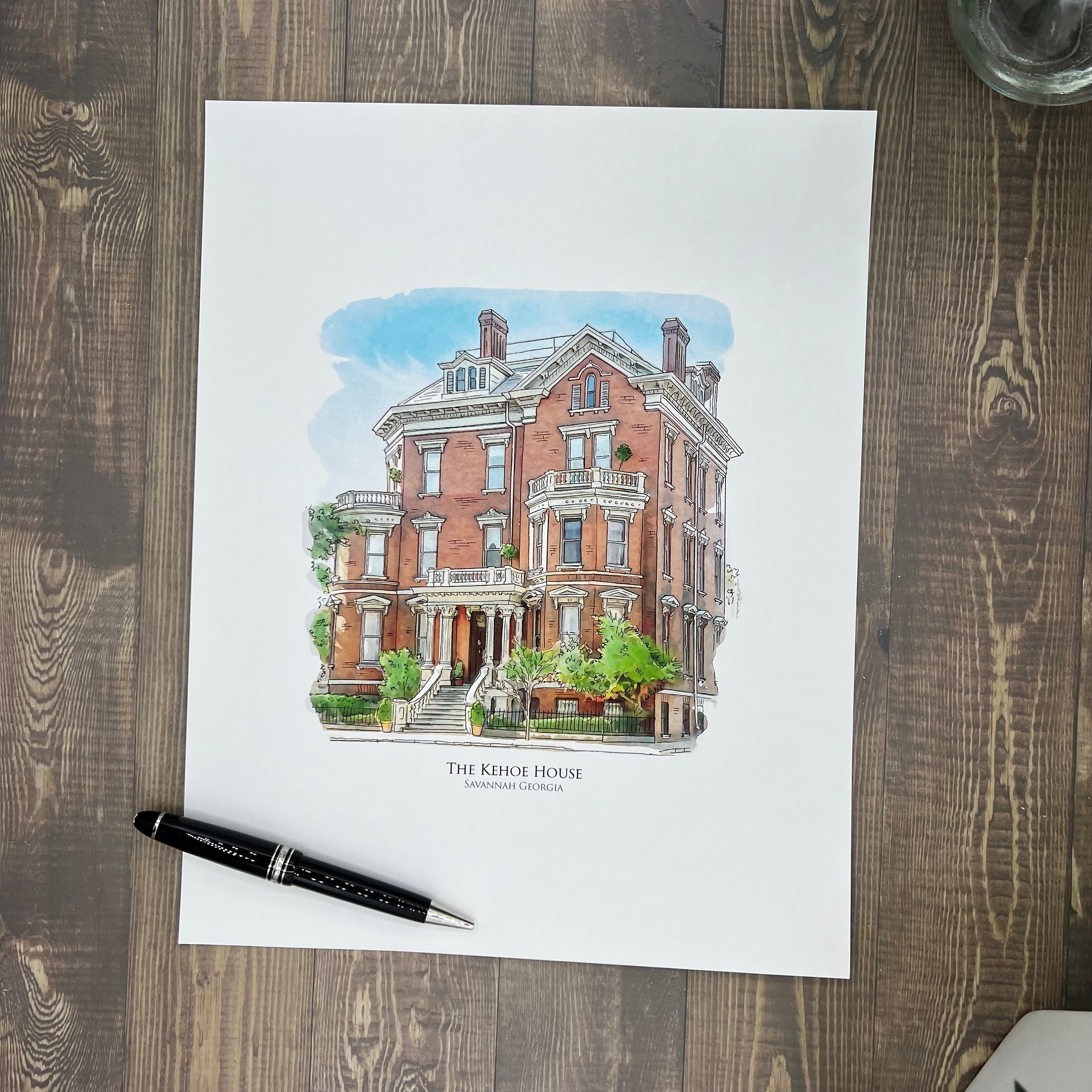 The Kehoe House Savannah Georgia Watercolor Painting Giclée Fine Art ...