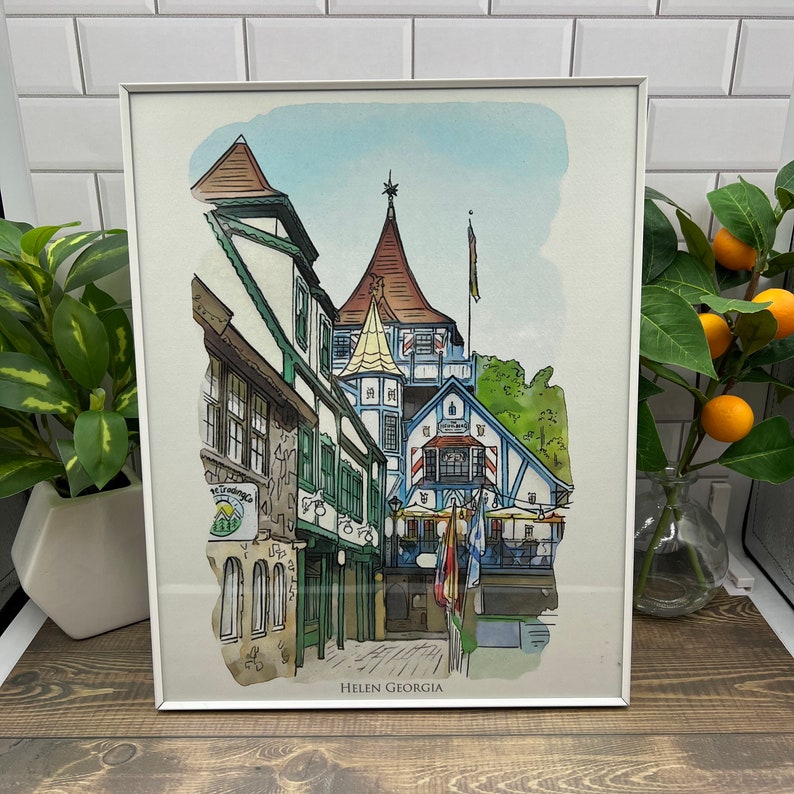 Helen Georgia Watercolor Painting Giclée Fine Art Print (framed or Un ...