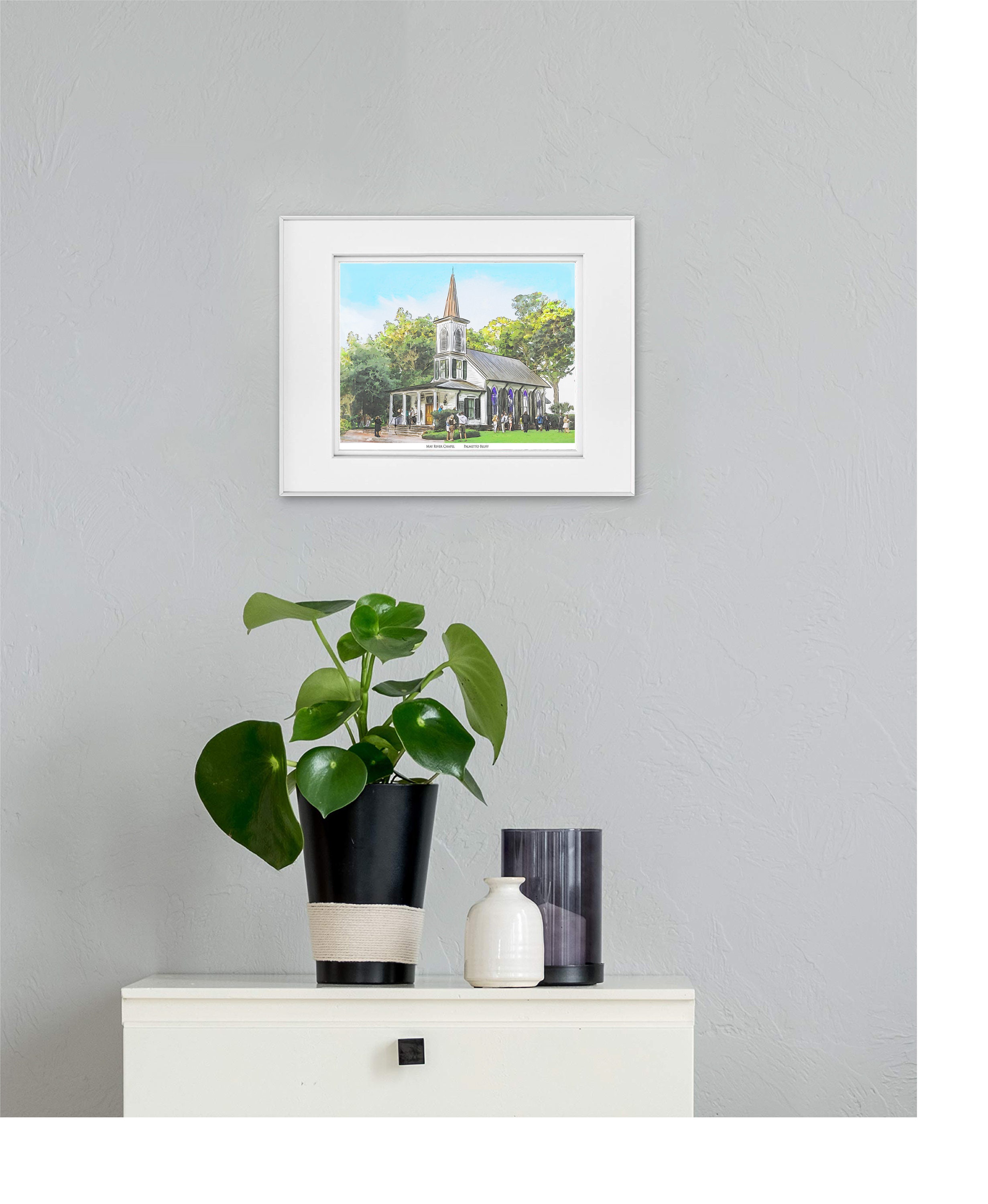 Palmetto Bluff Montage Chapel in Bluffton South Carolina Watercolor ...