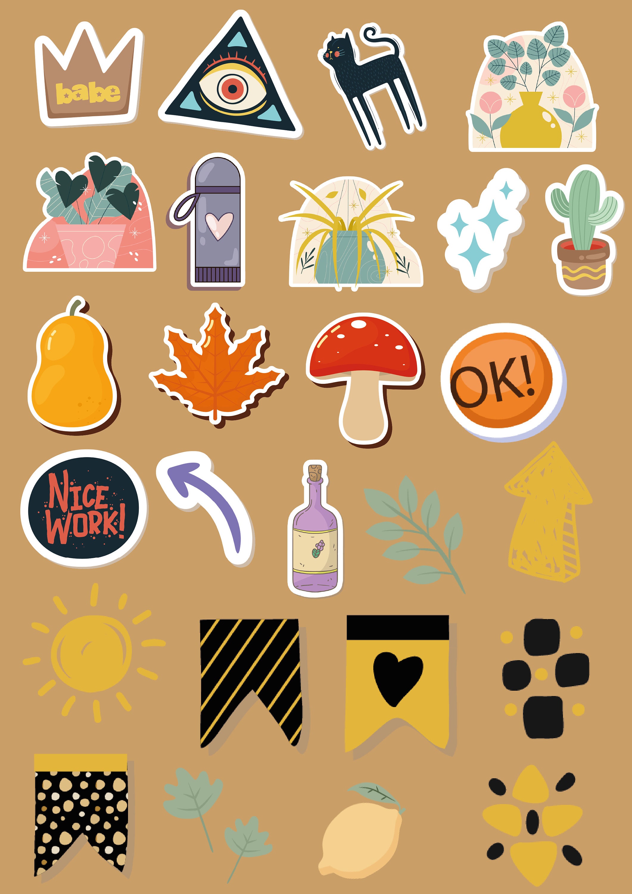 Planner Sticker Printable Digital Planner Stickers Clipart - Etsy