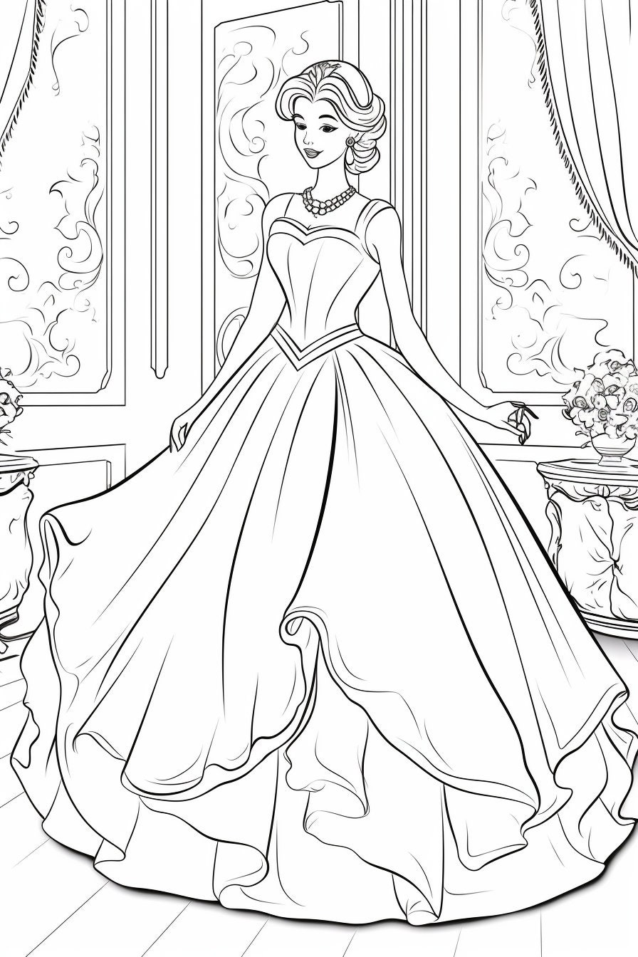 Dresses Coloring Book: A Fashion Coloring Book - Etsy