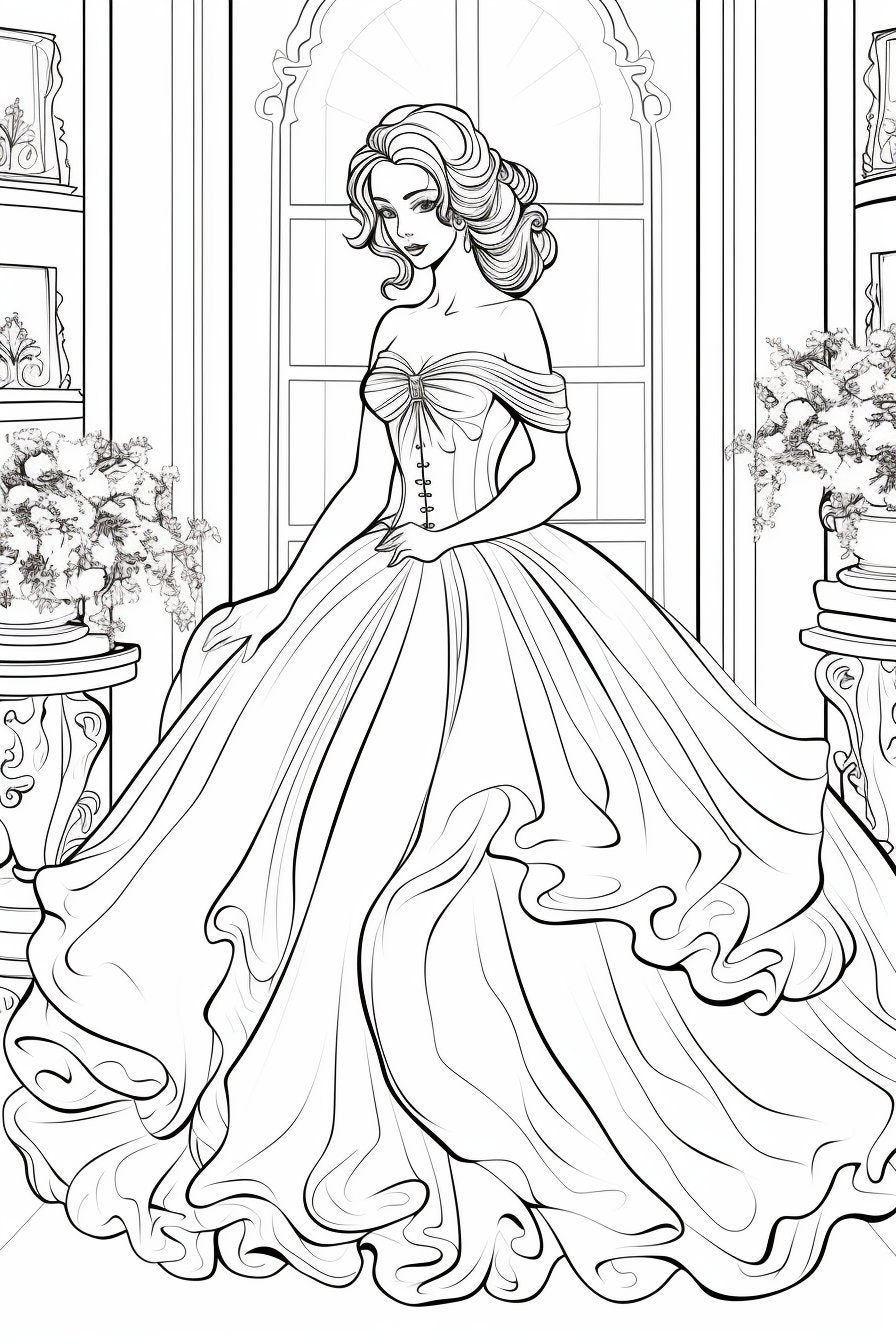 Dresses Coloring Book: A Fashion Coloring Book - Etsy
