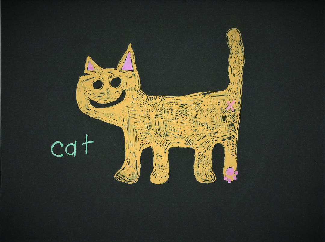 Stupid Cat Drawing - Etsy