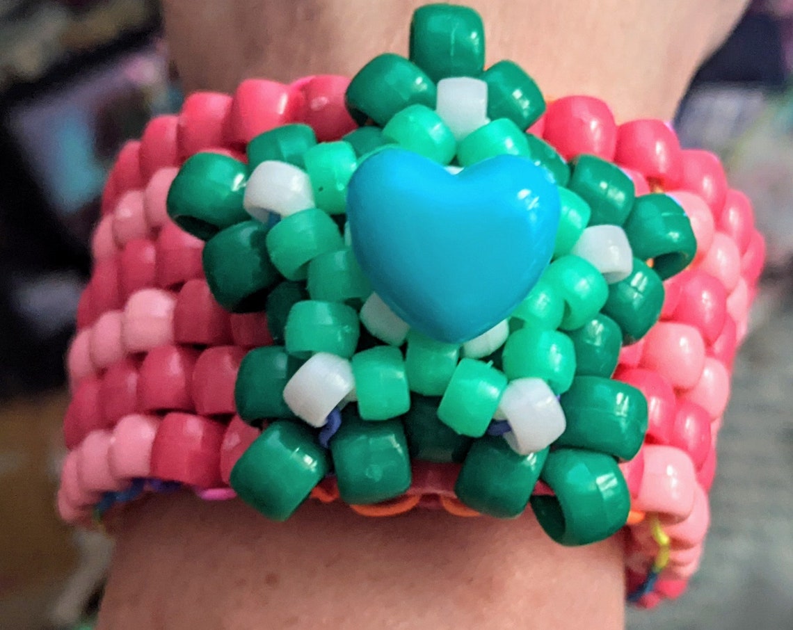 Star Heart Kandi Bracelet - Etsy