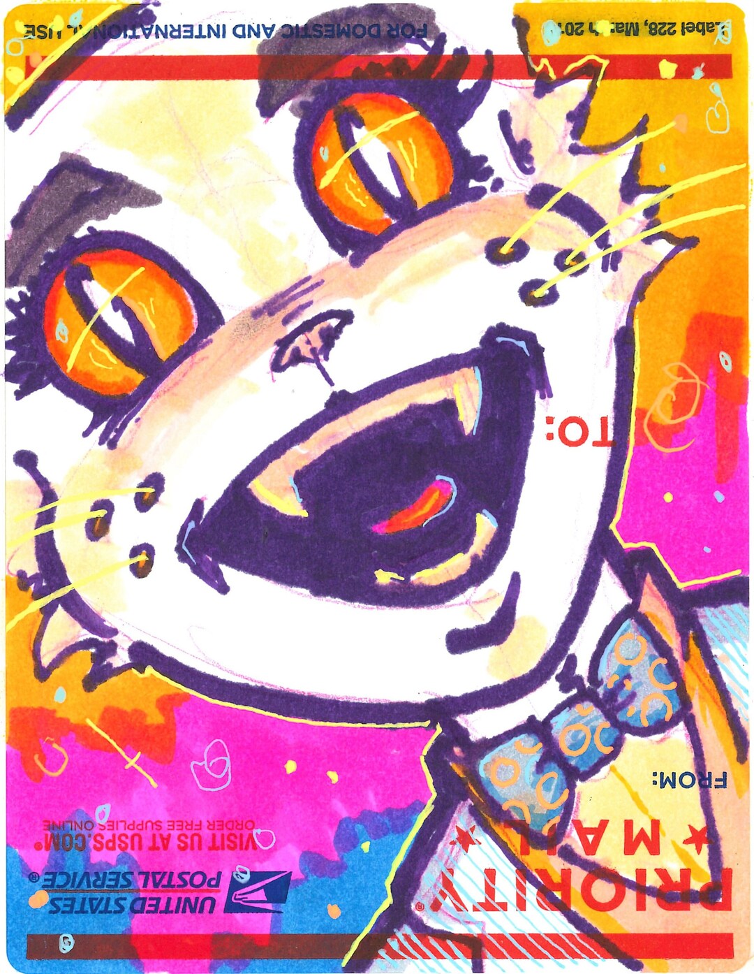 Furry Annoying Cat Slap Label 228 - Etsy